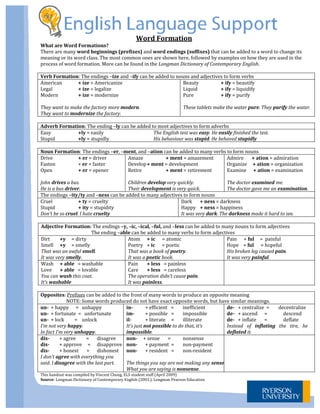 Word formation | PDF