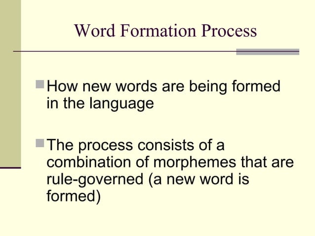 Word formation | PPT