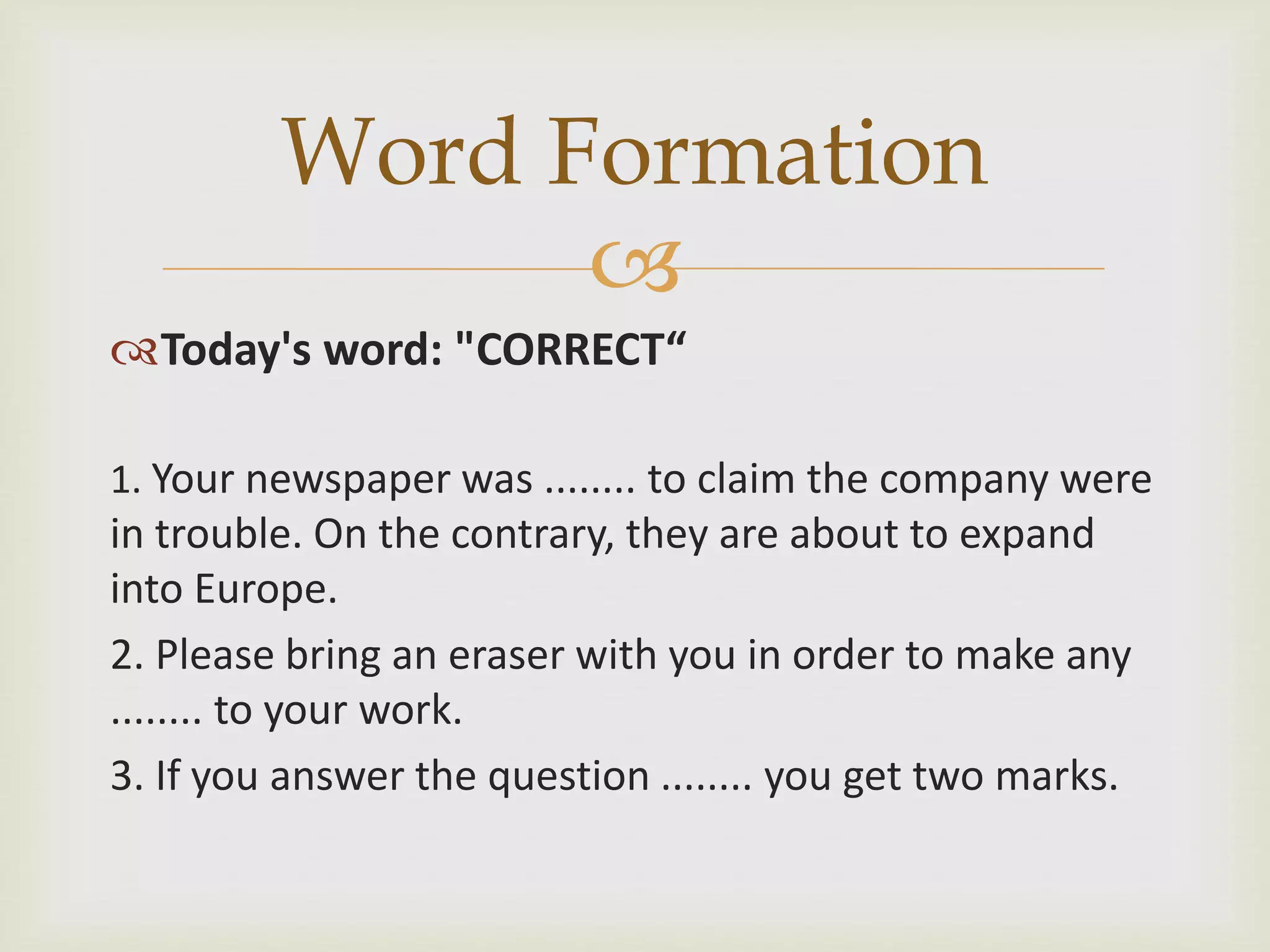 Use of English exercises Upper Intermediate ESL | PPTX