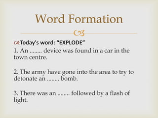 Use of English exercises Upper Intermediate ESL | PPT