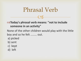 Use of English exercises Upper Intermediate ESL | PPT