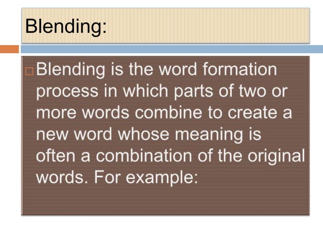 Word formation | PPTX