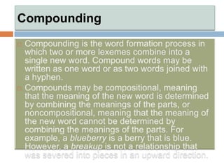 Word formation | PPTX