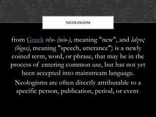 Word formation | PPTX | Chemistry | Science