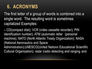 Word formation | PPTX | Chemistry | Science