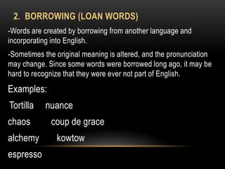 Word formation | PPTX | Chemistry | Science