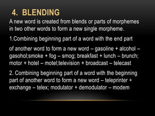 Word formation | PPTX | Chemistry | Science