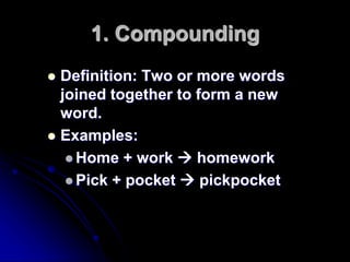 Word formation | PPT