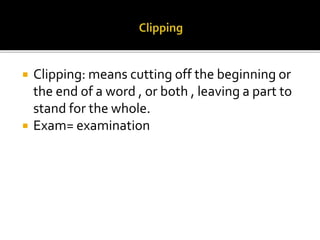 Word Formation | PPT