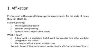 word formation process ,its different types | PPTX