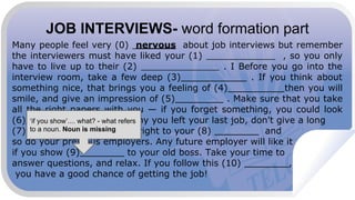 FCE exam practice Use of English Word formation part 3 explained | PDF