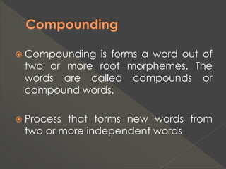 Word formation rozi-windie | PPT