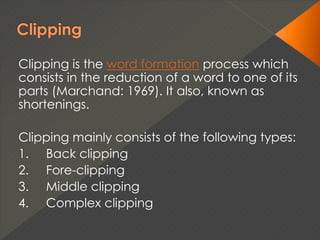 Word formation rozi-windie | PPT