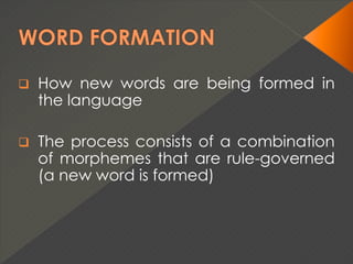 Word formation rozi-windie | PPT