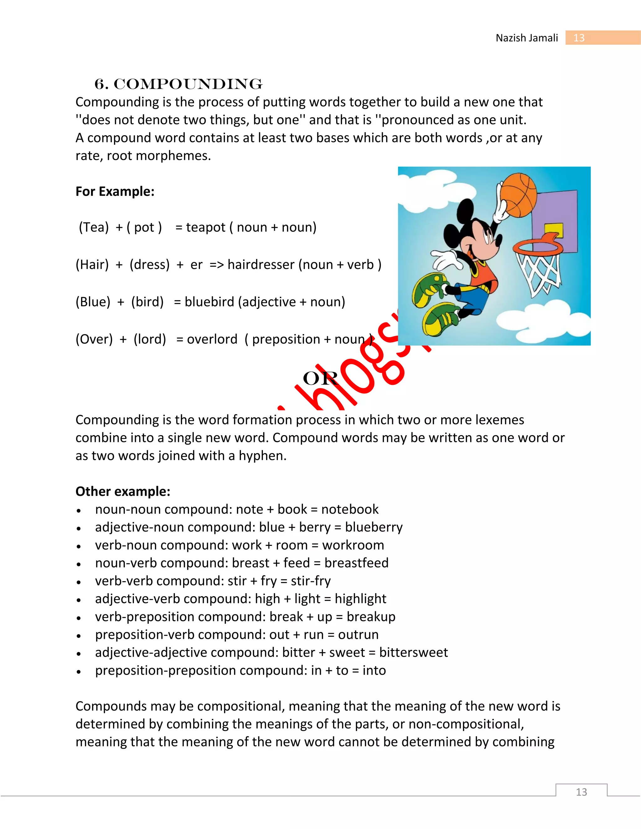 Word formation process english content my assignment | PDF