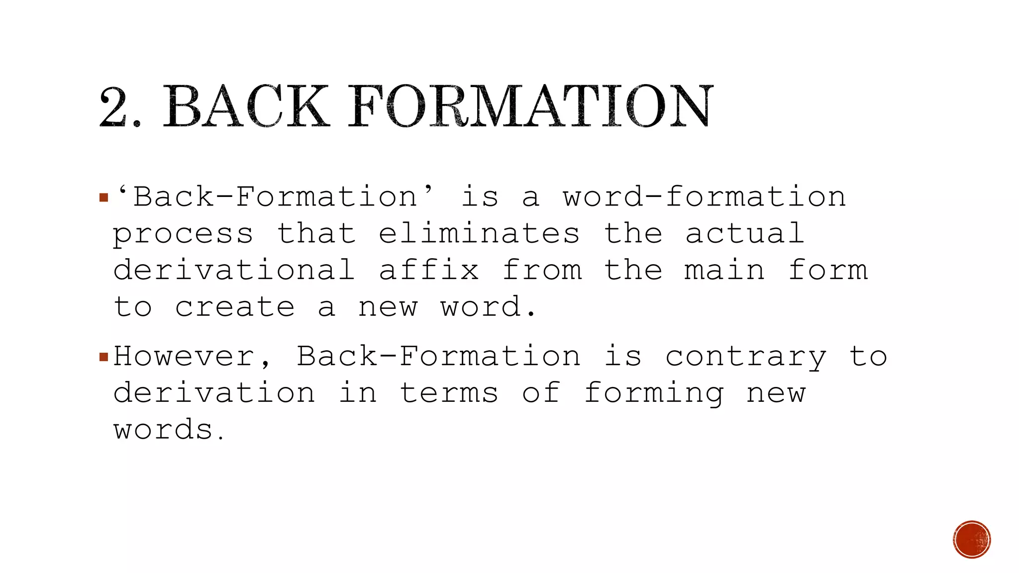 WORD FORMATION PROCESSES | PPTX