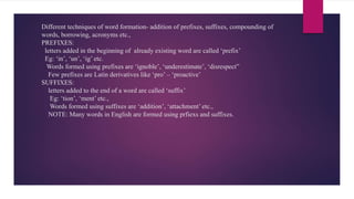 Word formation in english | PPT