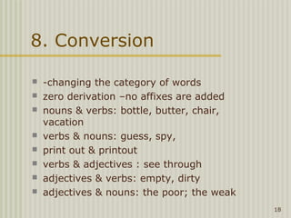 Word formation process | PPT