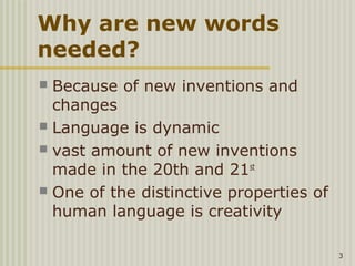 Word formation process | PPT