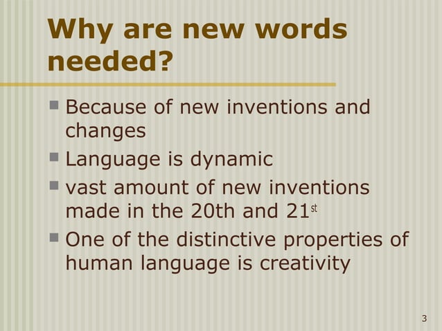 Word formation process | PPT