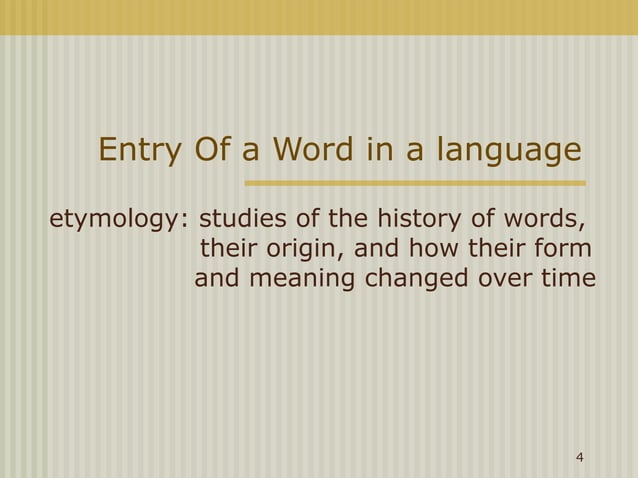 Word formation process | PPT