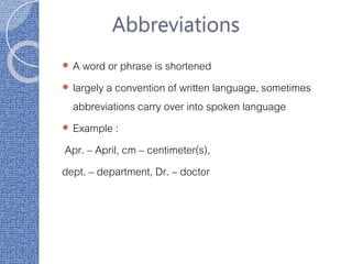 Word formation process | PPTX