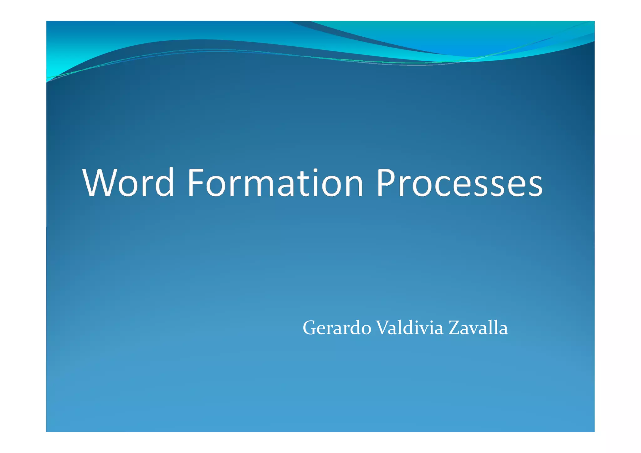 Word formation processes | PDF | Chemistry | Science