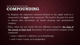 TSLB3013 : Linguistics - Word Formation Processes | PPTX