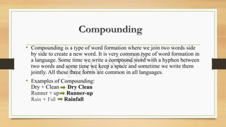 Word Formation Process in Linguistics by Naila Ahsan | PDF