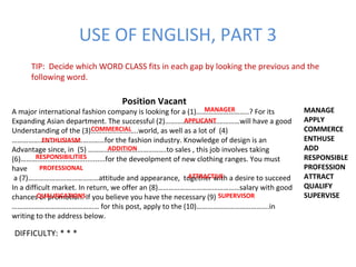 Word formation test 2 | PPT