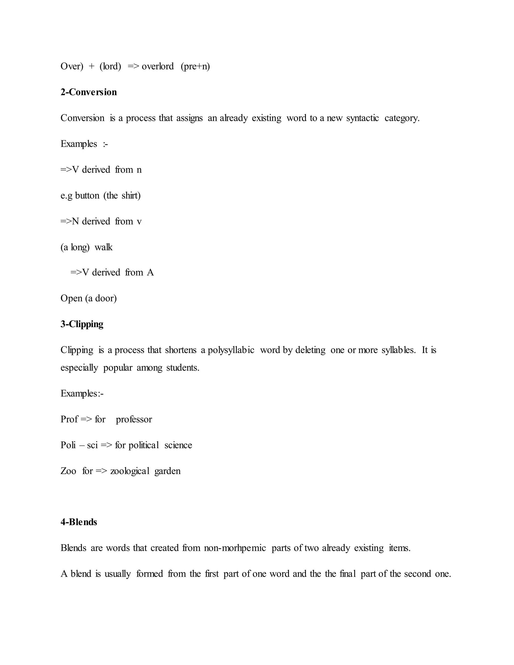 Word forming proccess coinage | DOCX | Chemistry | Science