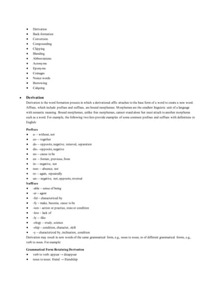 Word forming proccess coinage | DOCX