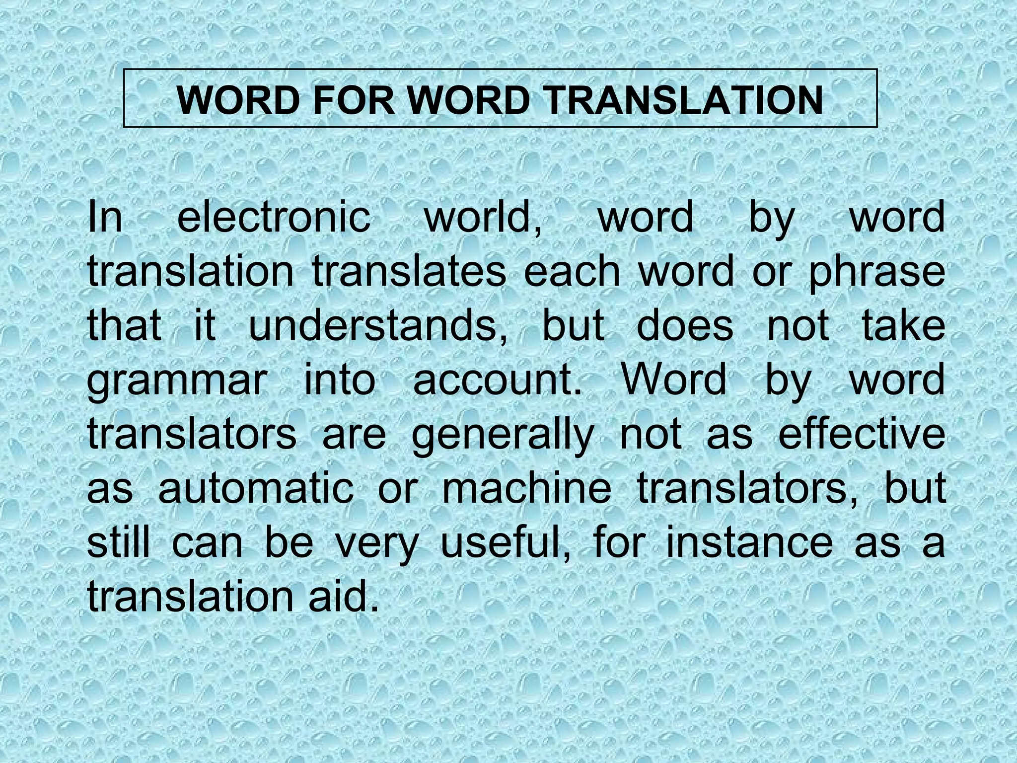 Word for word_translation | PPT