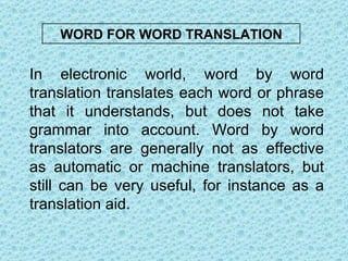 Word for word_translation | PPT