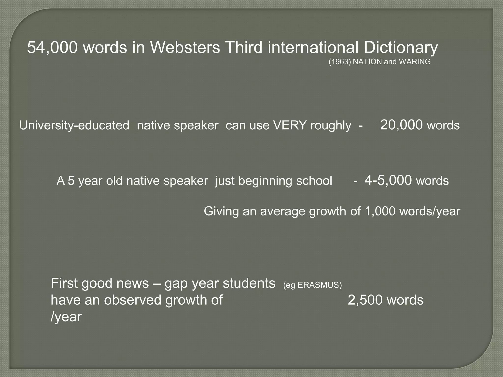 Word frequency in english | PPTX