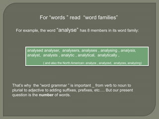 Word frequency in english | PPTX