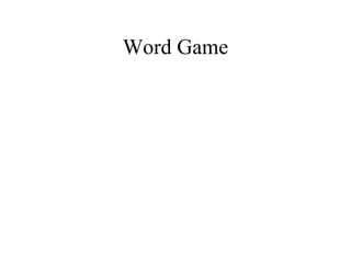 Word game | PPT