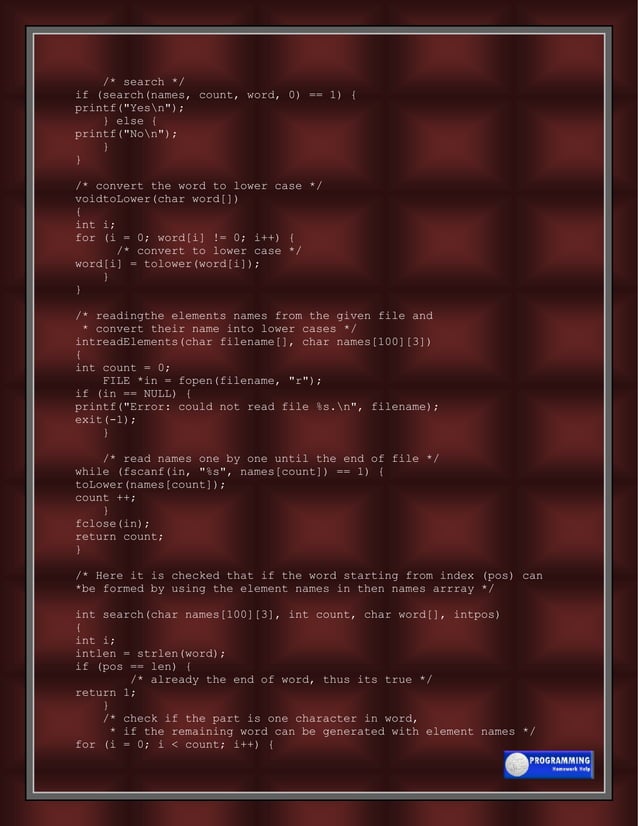 Word games in c | PDF | Programming Languages | Computing