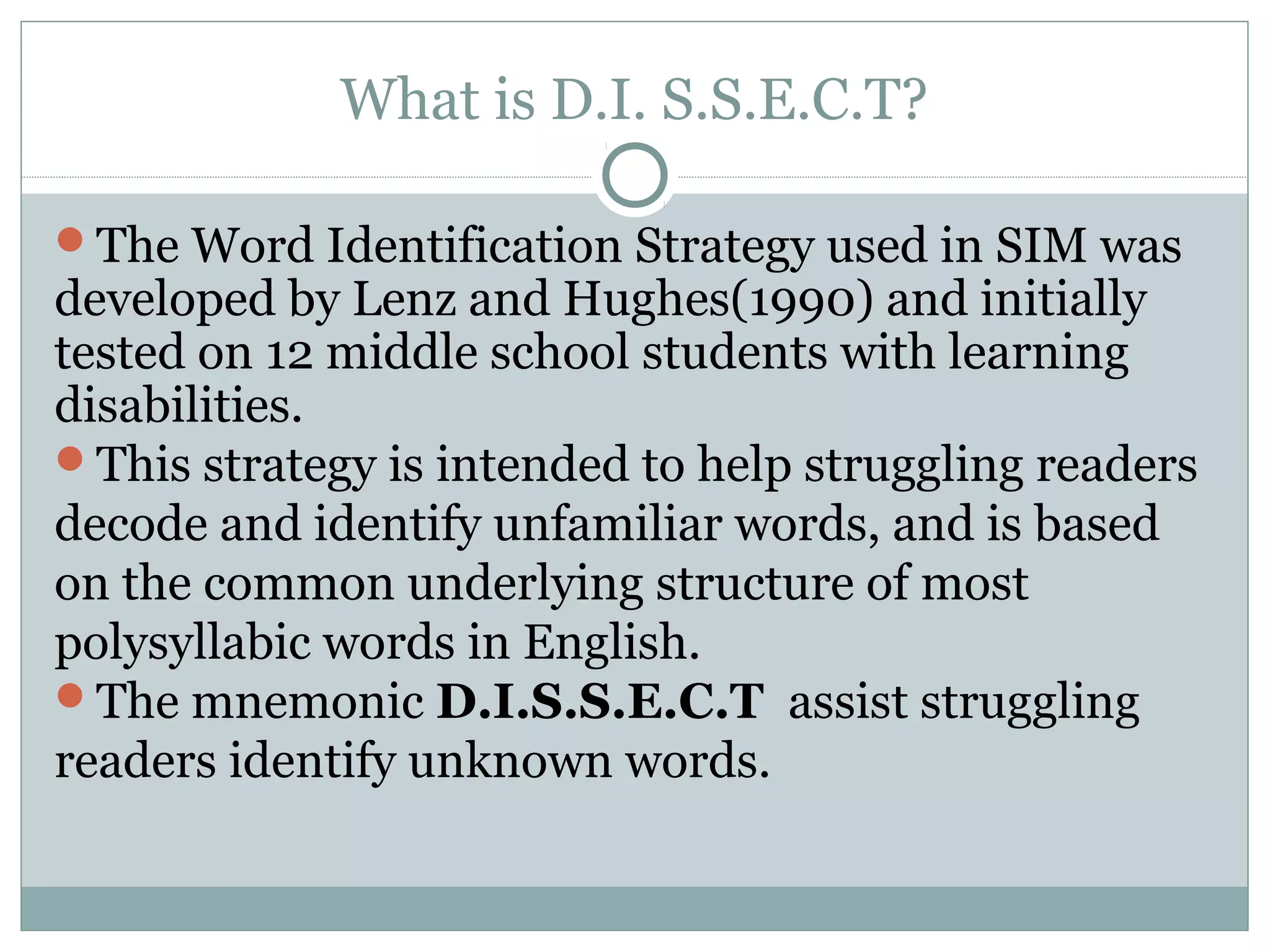 Word identification strategy dissect | PPT