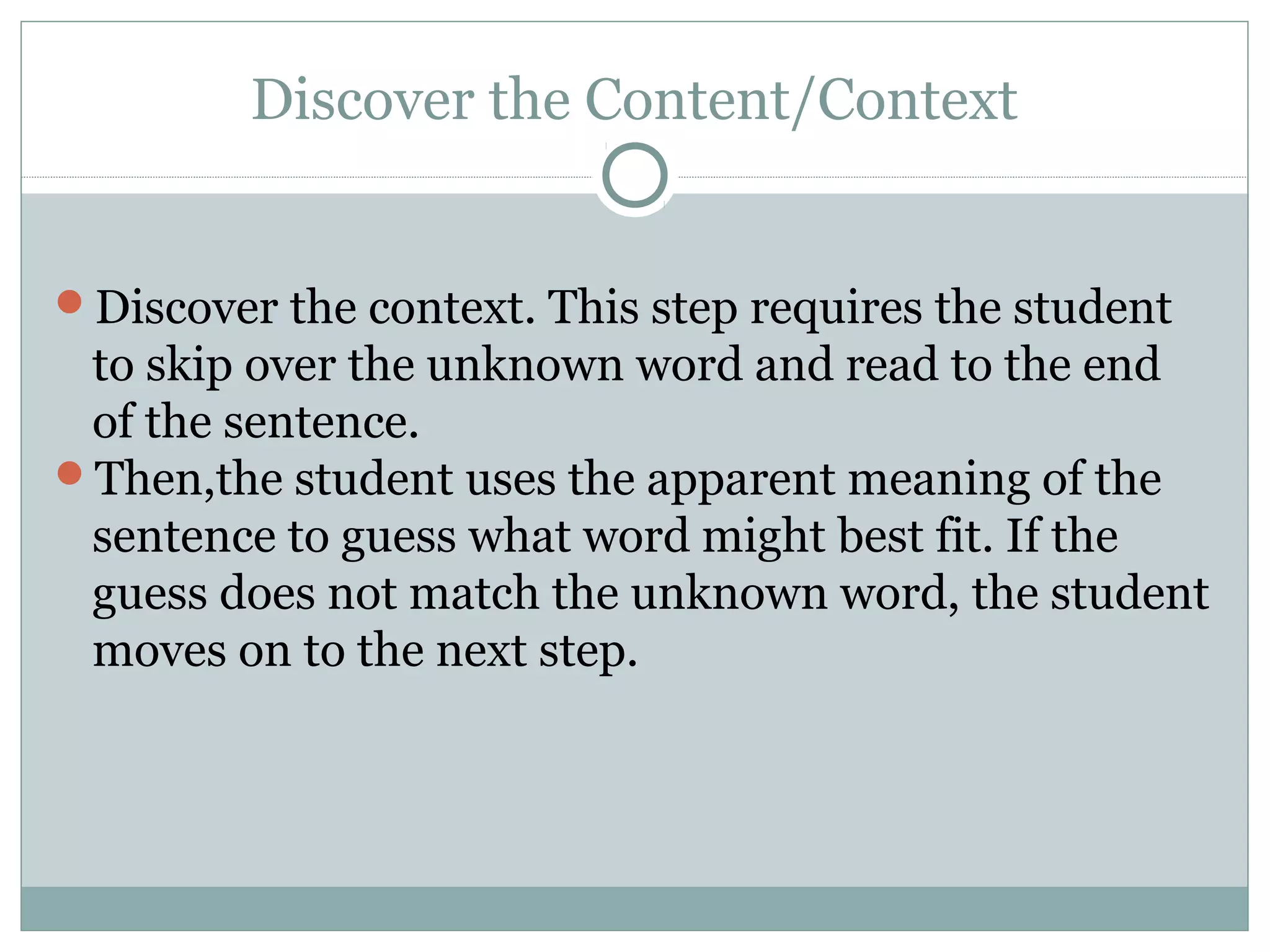 Word identification strategy dissect | PPT