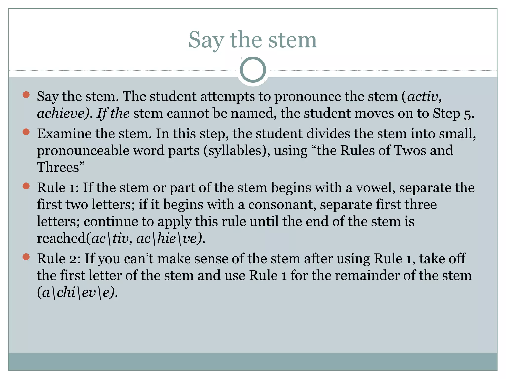 Word identification strategy dissect | PPT