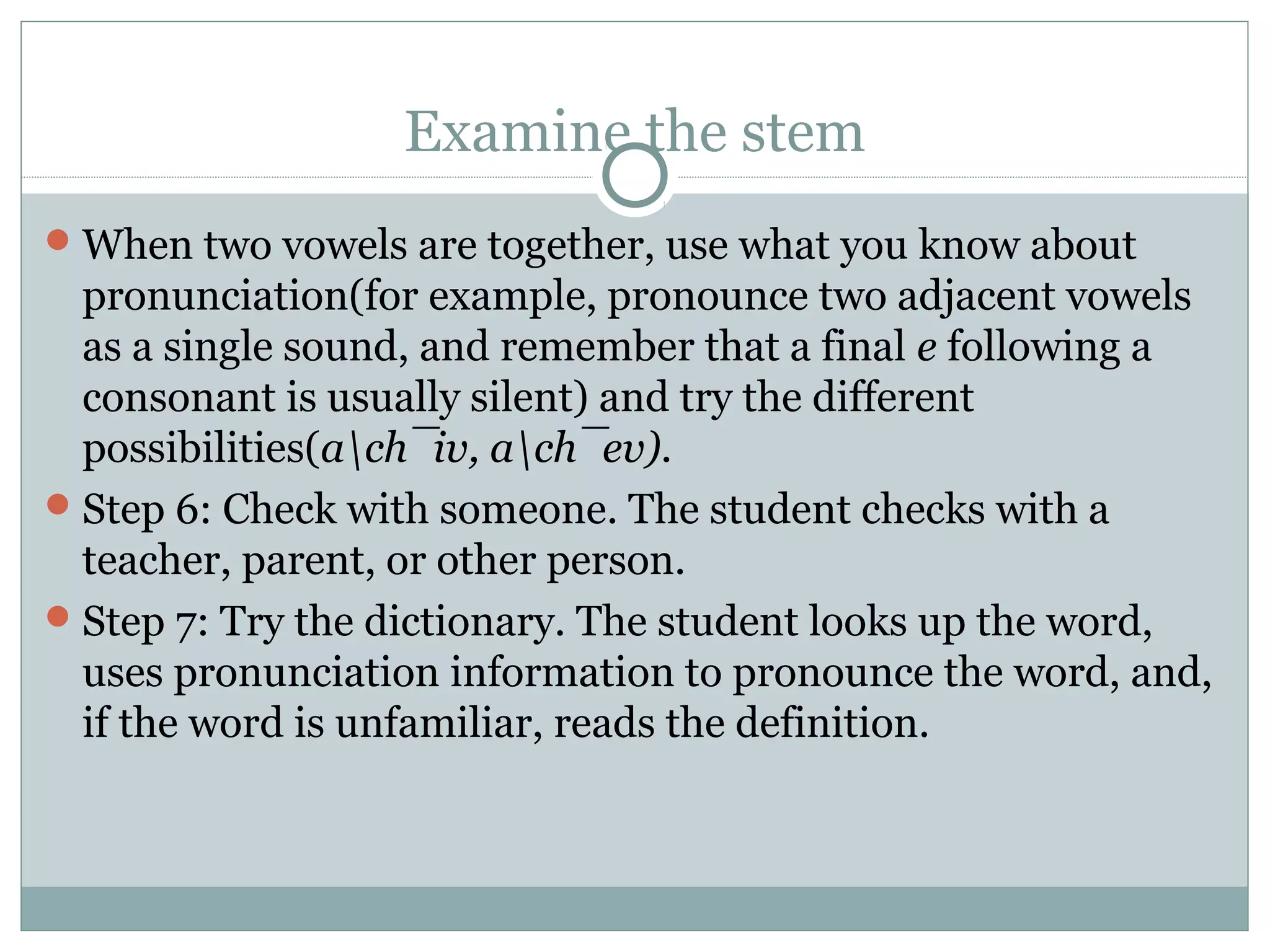 Word identification strategy dissect | PPT