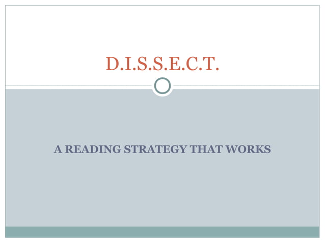 Word identification strategy dissect | PPT