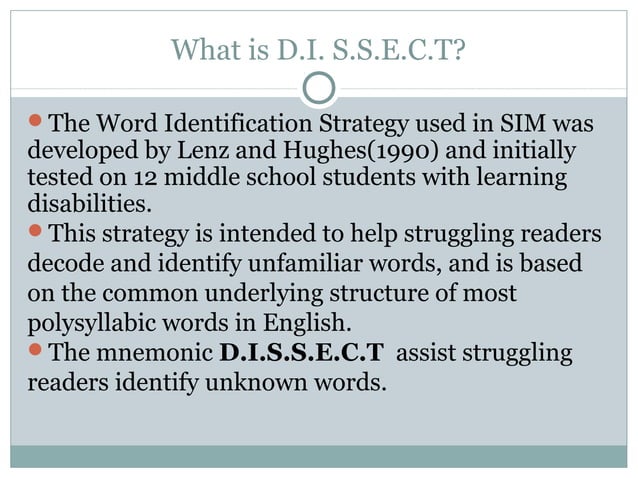 Word identification strategy dissect | PPT