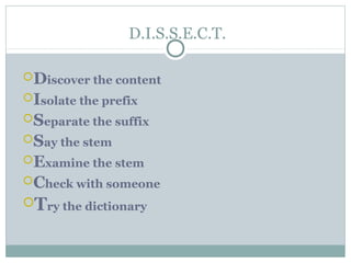Word identification strategy dissect | PPT