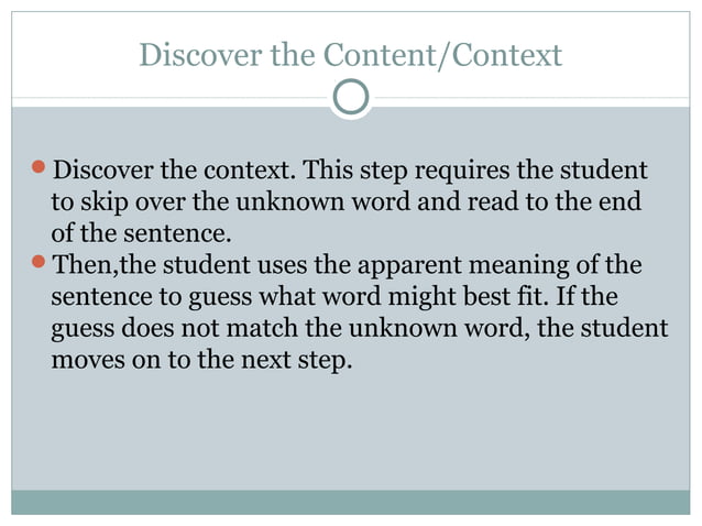 Word identification strategy dissect | PPT