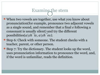 Word identification strategy dissect | PPT