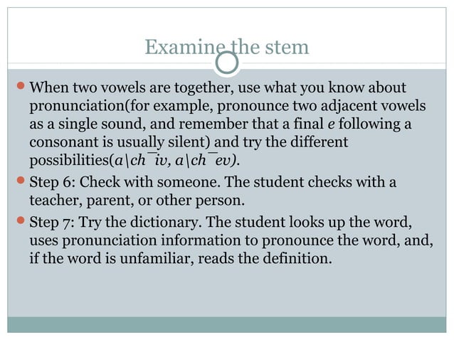 Word identification strategy dissect | PPT