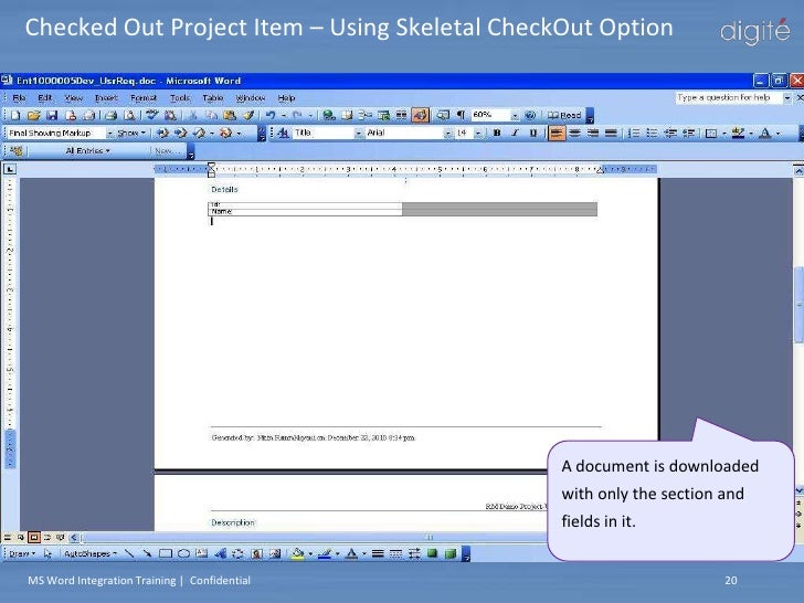 Digite - MS Word Integration
