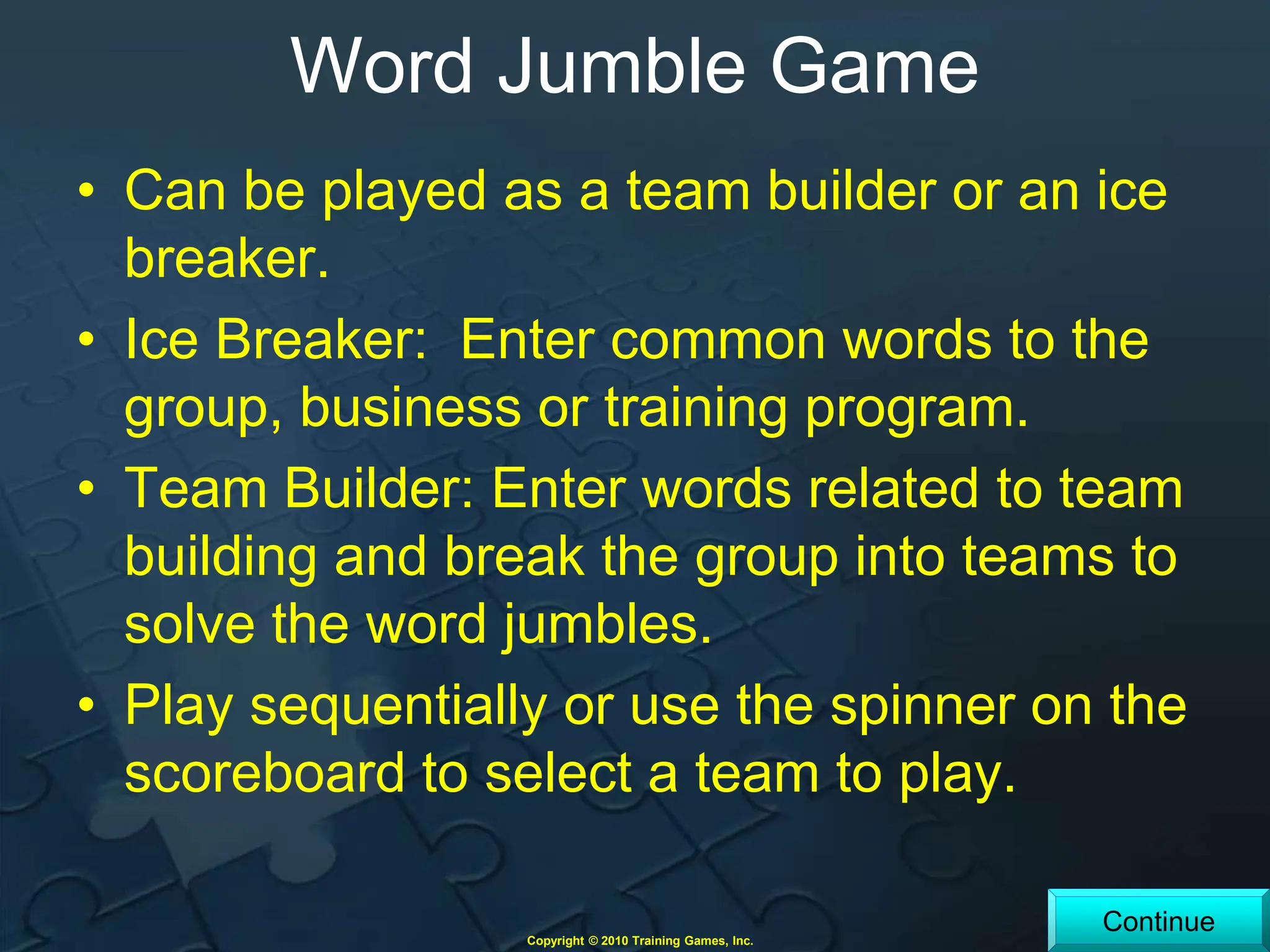 WordJumbleGame.ppt